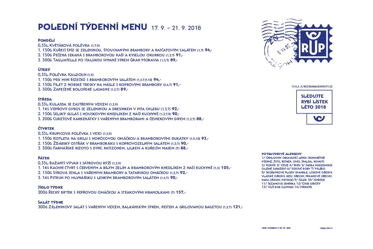 Restaurace u pošty Žďár nad Sázavou – RUP